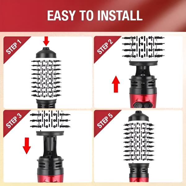 3 in 1 karštas plaukų šepetys | POSHAIR – lt.vilfino.com