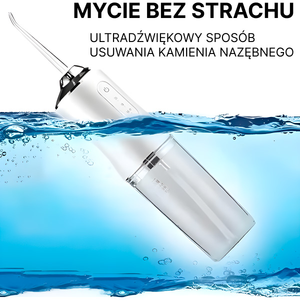 Belaidis burnos irigatorius – 4 antgaliai, įkraunamas per USB ...